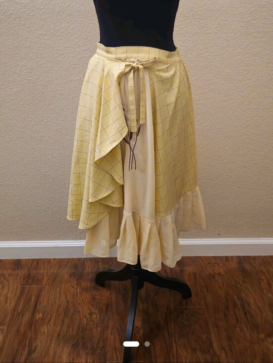 Skirts | Yellow Layered Ruffle Midi Skirt | Poshmark
